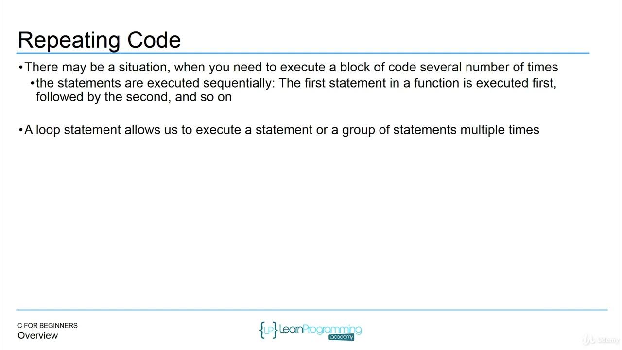 Master the C Language/7. Control Flow/1. Overview. - YouTube