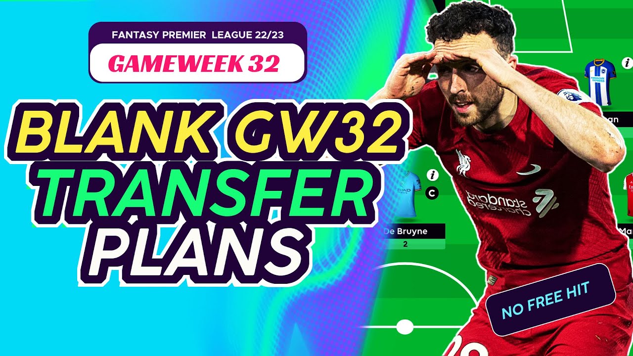 FPL BLANK GAMEWEEK 32 TRANSFER PLANS | LIVERPOOL RETURN | FREE HIT ...