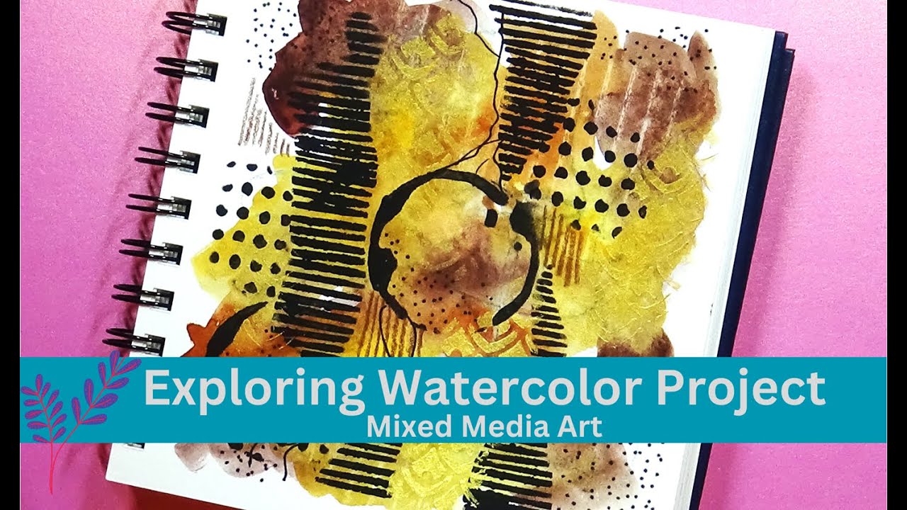 Mixed Media Abstract Watercolor Journal - YouTube