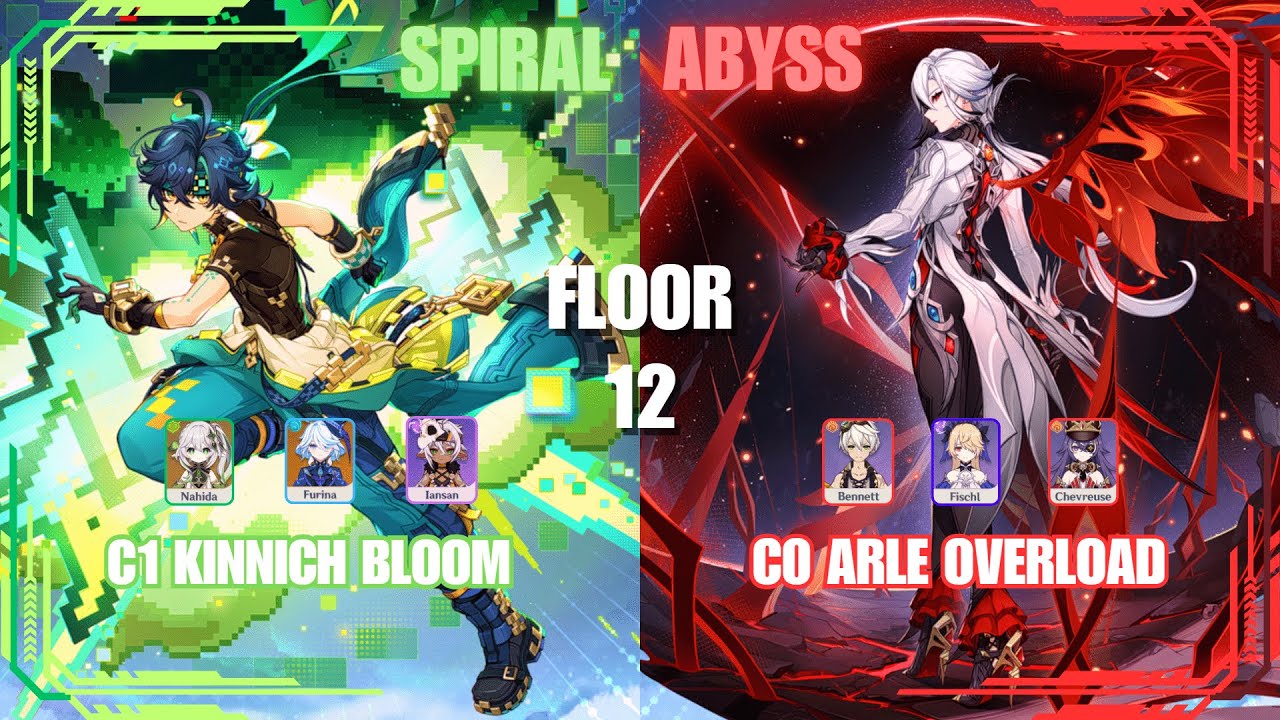 C1 Kinnich Bloom & C0 Arlecchino Overload | Lunar Phase II spiral abyss ...