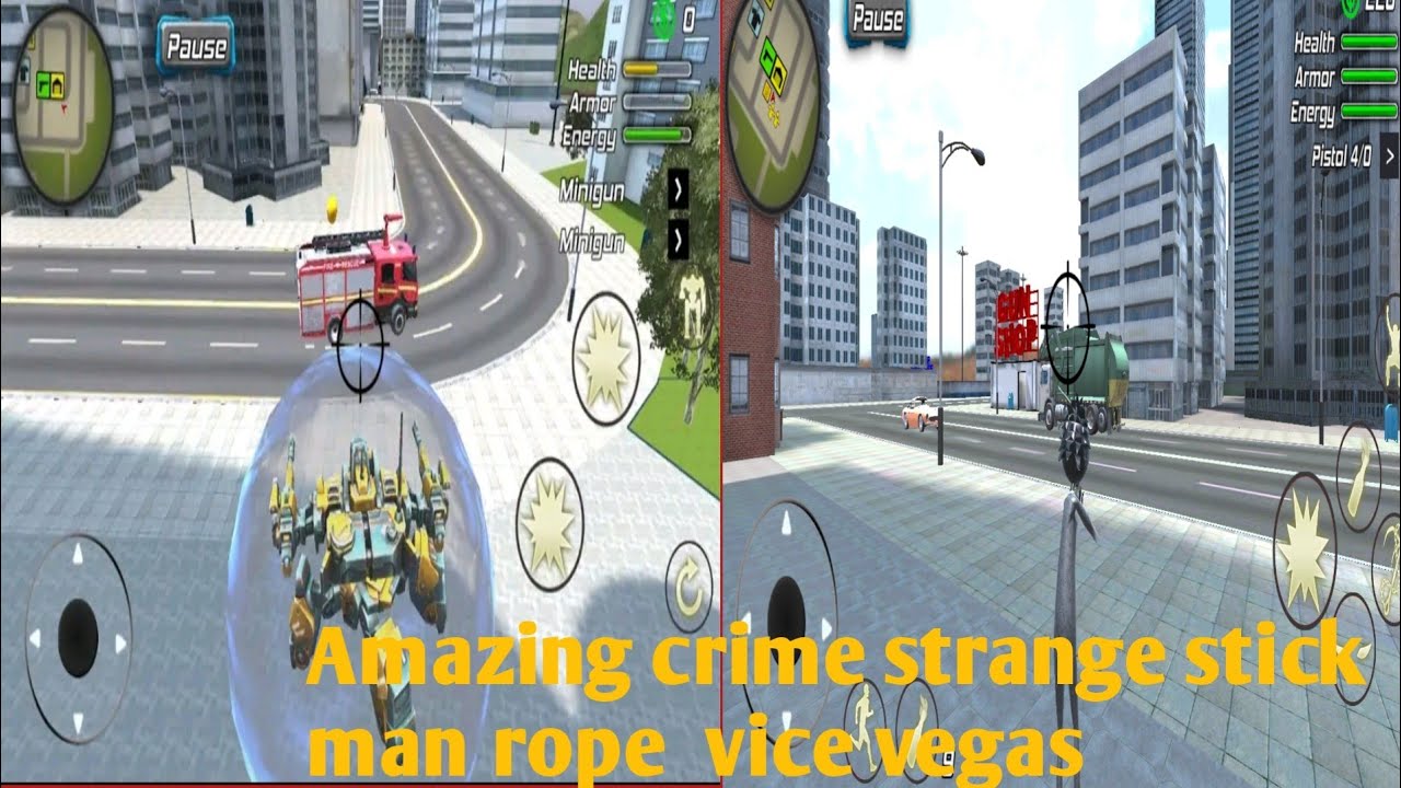 Amazing crime strange stick man rope vice versa |gaming futute - YouTube