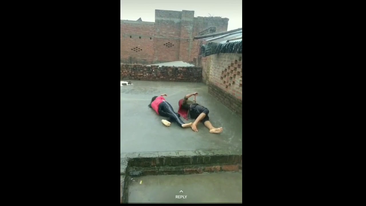 Desi Girl Bathing In Rain Kya Mausam Hai With Hot Dance Youtube