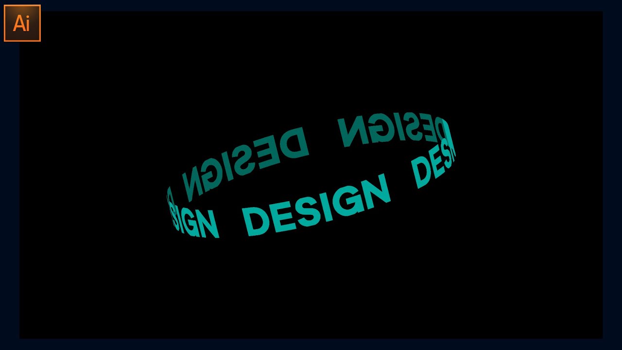 Create Cylinder Warp Text Effect in illustrator - YouTube