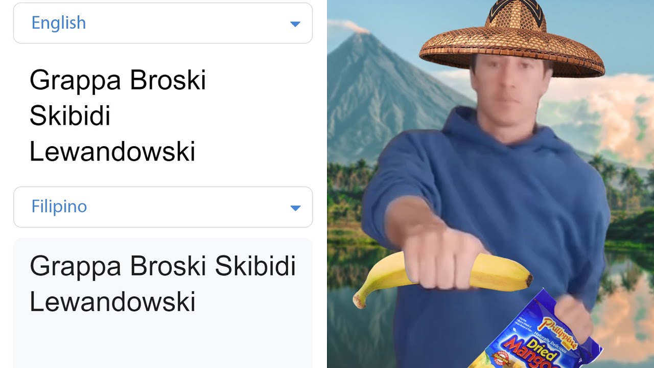 "Grappa Broski Skibidi Lewandowski" in different languages meme | Part ...