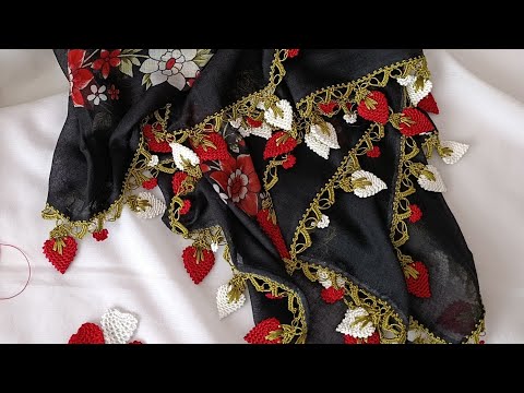 Çilek oya modeli #keşfet# #beniöneçıkart #diy #elişi#emek #yazma#kenar #güzellik #tığ #oyası