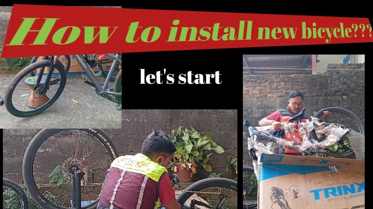 # bicycle 🚲 How to install bicycle .. by self. at home. - YouTube