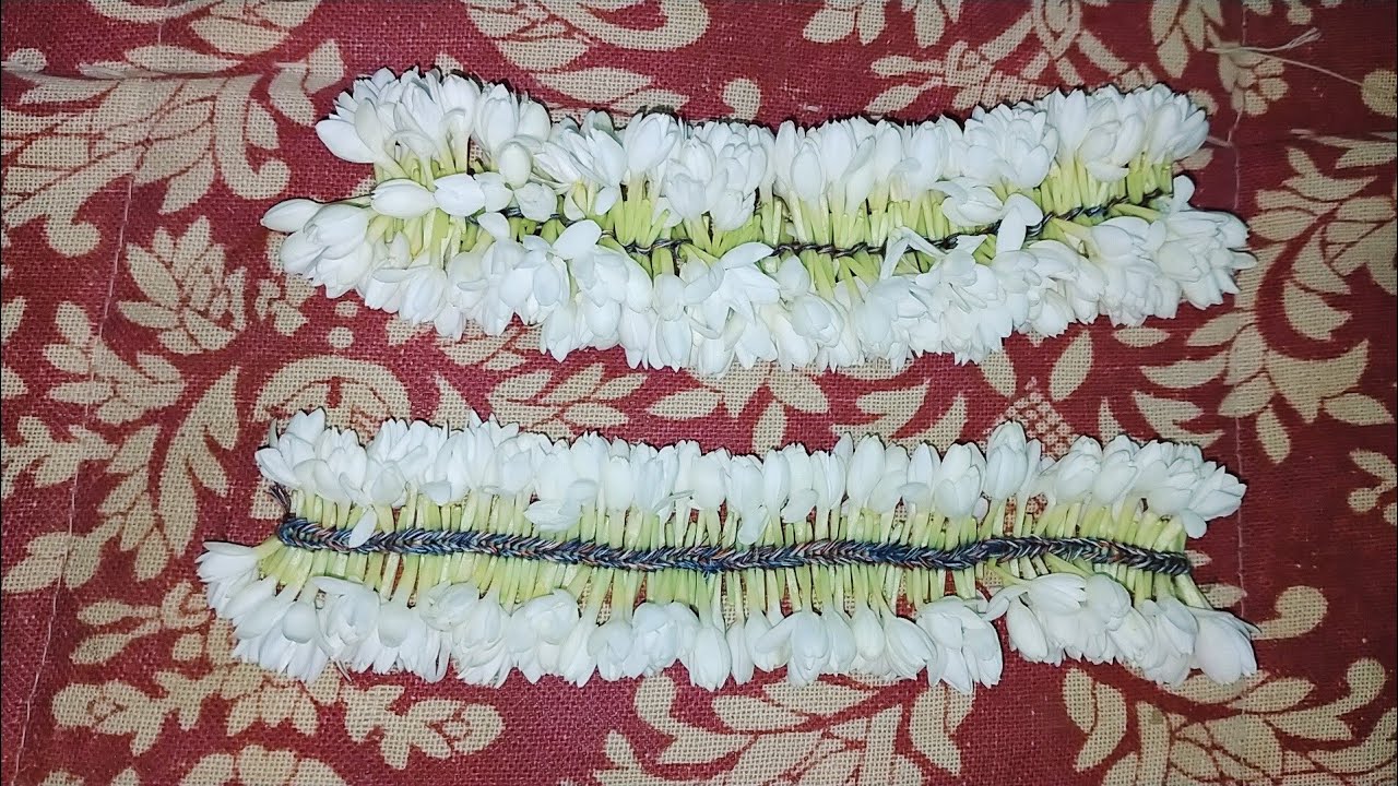 how to string in flowers/two types of string flowers/பூ கட்டுவது எப்படி ...