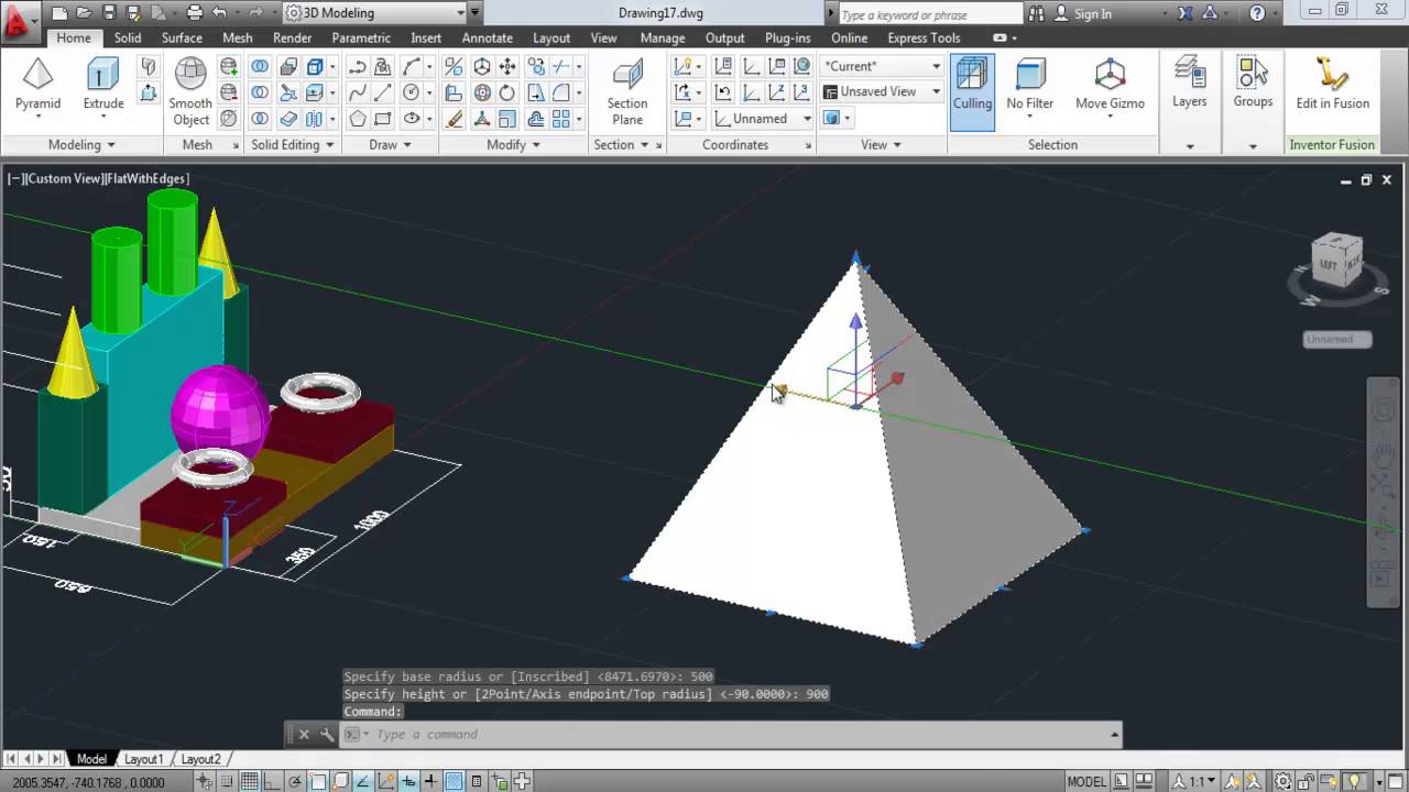 A 2 13 3D Pyramid, Wedge piramit, feder - YouTube