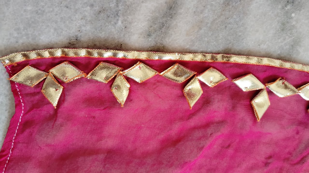 gotta pati design less kaise banaye/Gota Patti embroidery work ideas☺🤗 ...