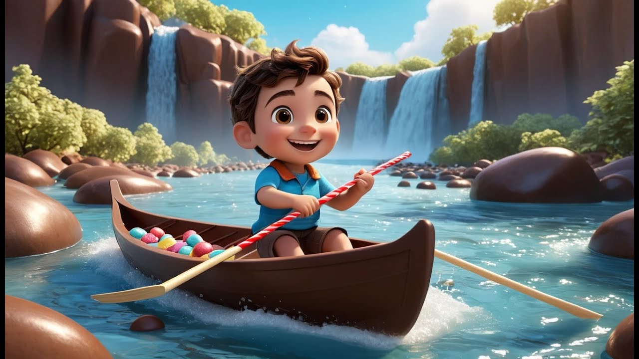 The Chocolate River and the Cookie Boat | Fun Nursery Rhyme for Kids ...