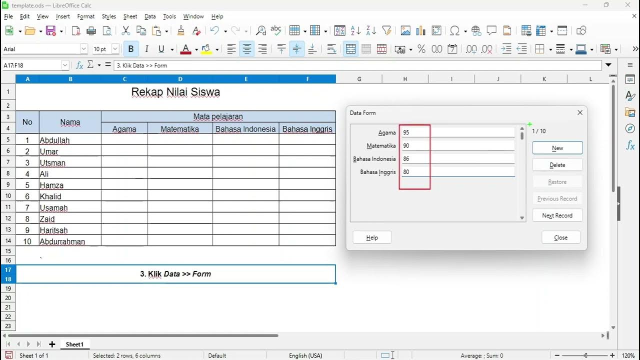 LibreOffice Tutorial - Input Data Form - YouTube
