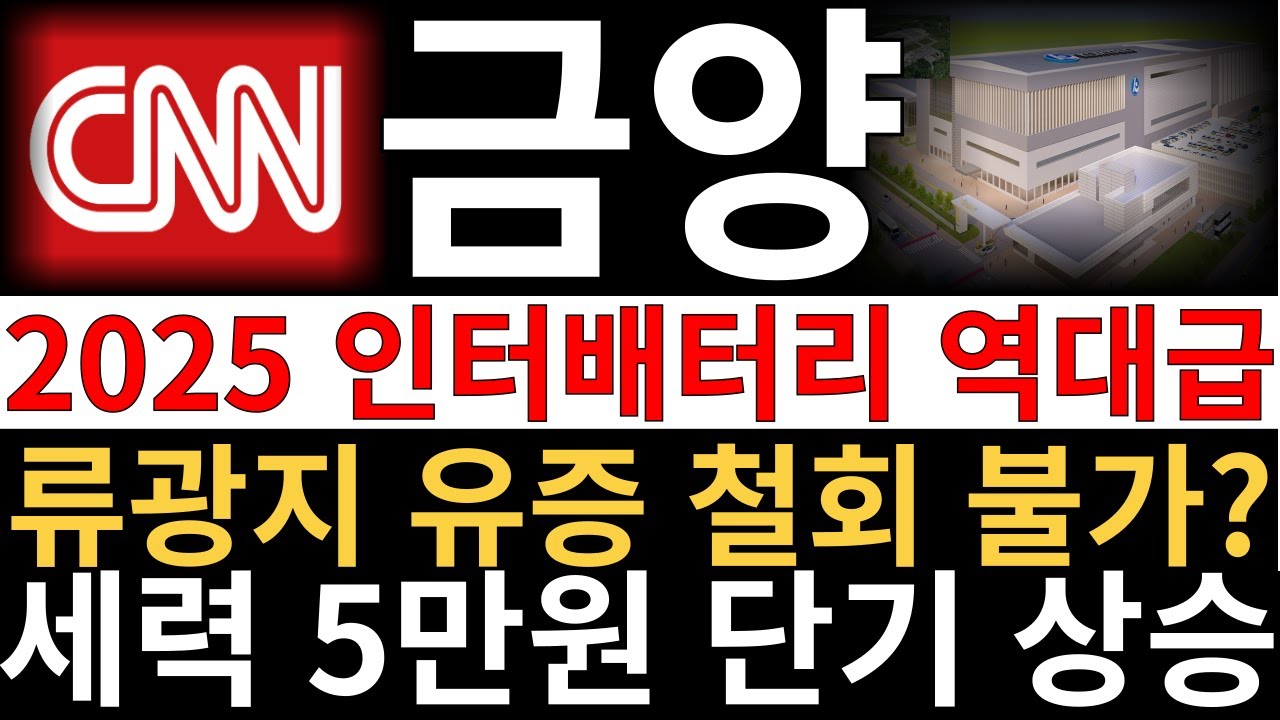 금양 주가전망 금양 유증철회 불가 과징금 머고 4500억 완판 5만원까지 세력들 단기 급등 전략 류광지 회심의 반격카드 드디어 공개 2025 인터배터리 역대급