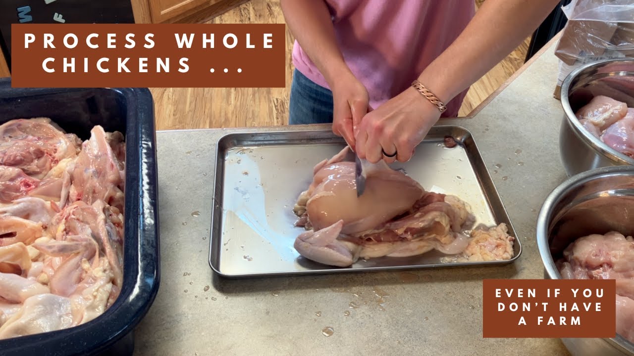 Processing Whole Chickens - YouTube