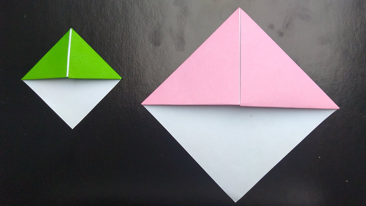 Ganz einfaches Origami Lesezeichen🔖basteln - YouTube