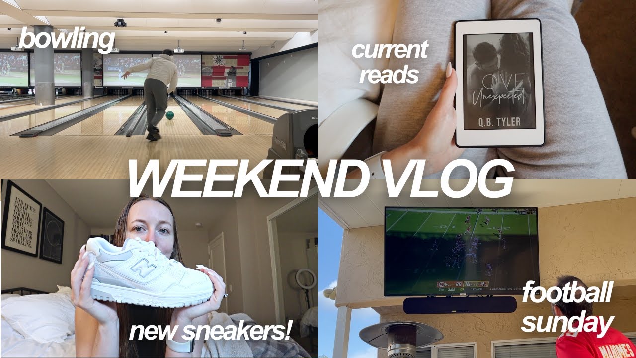 WEEKEND VLOG: going bowling, current reads, new sneakers, football ...