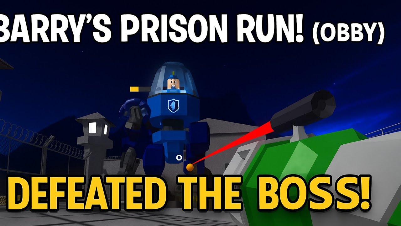 I Finally Defeated Barry Mech in Barry’s Prison Run! (Epic Boss Battle ...