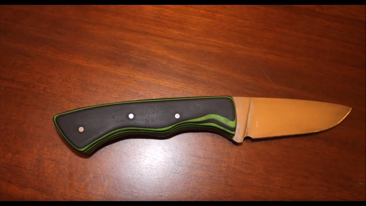 First Homemade Knife - Drop Point - YouTube