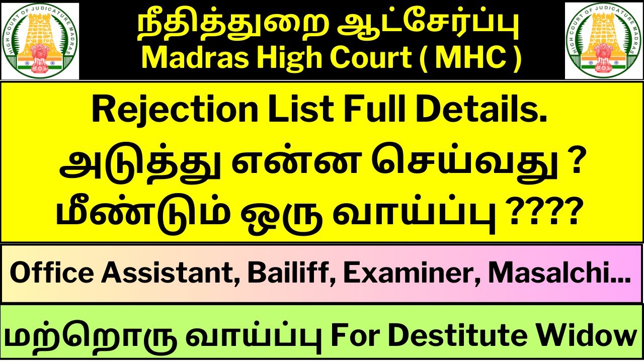 🔥 REJECTION LIST Detailed Analysis | WHAT NEXT ??? | EXAMINER | DRIVER ...