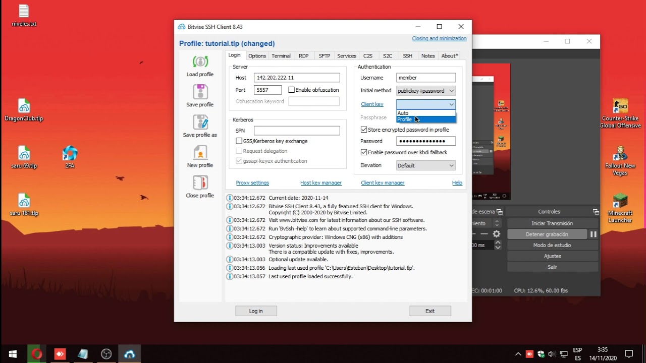 play.dragonclub.com - how to use bitvise - YouTube