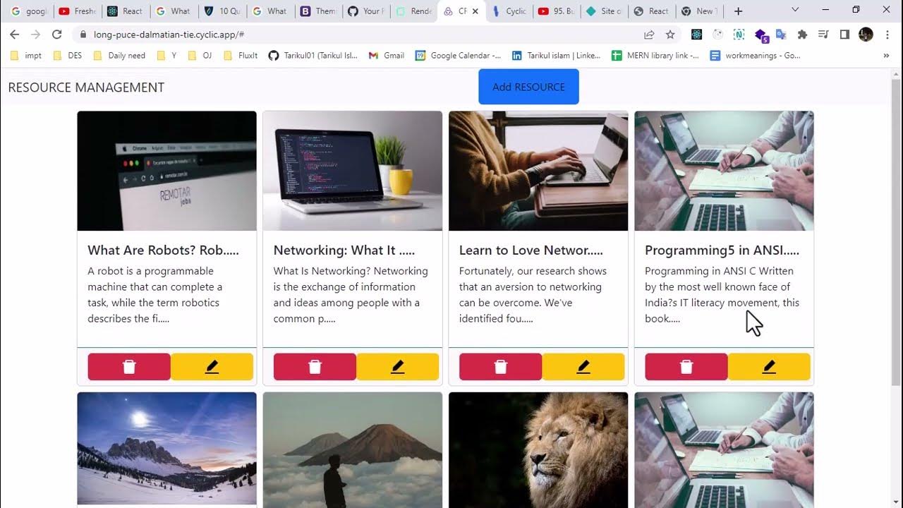 MERN CRUD Application (Simple Resources Management) - YouTube