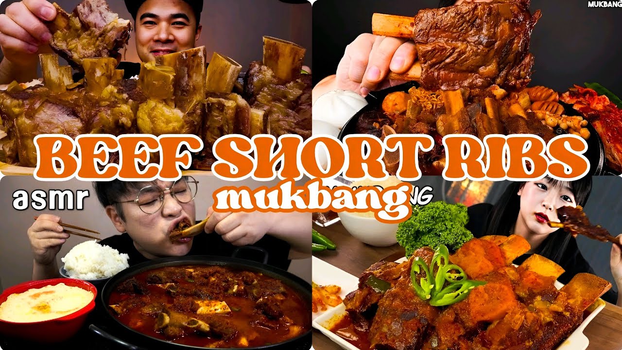 Beef Mukbang | ASMR Tender BEEF SHORT RIBS Mukbang | Incredibly ...