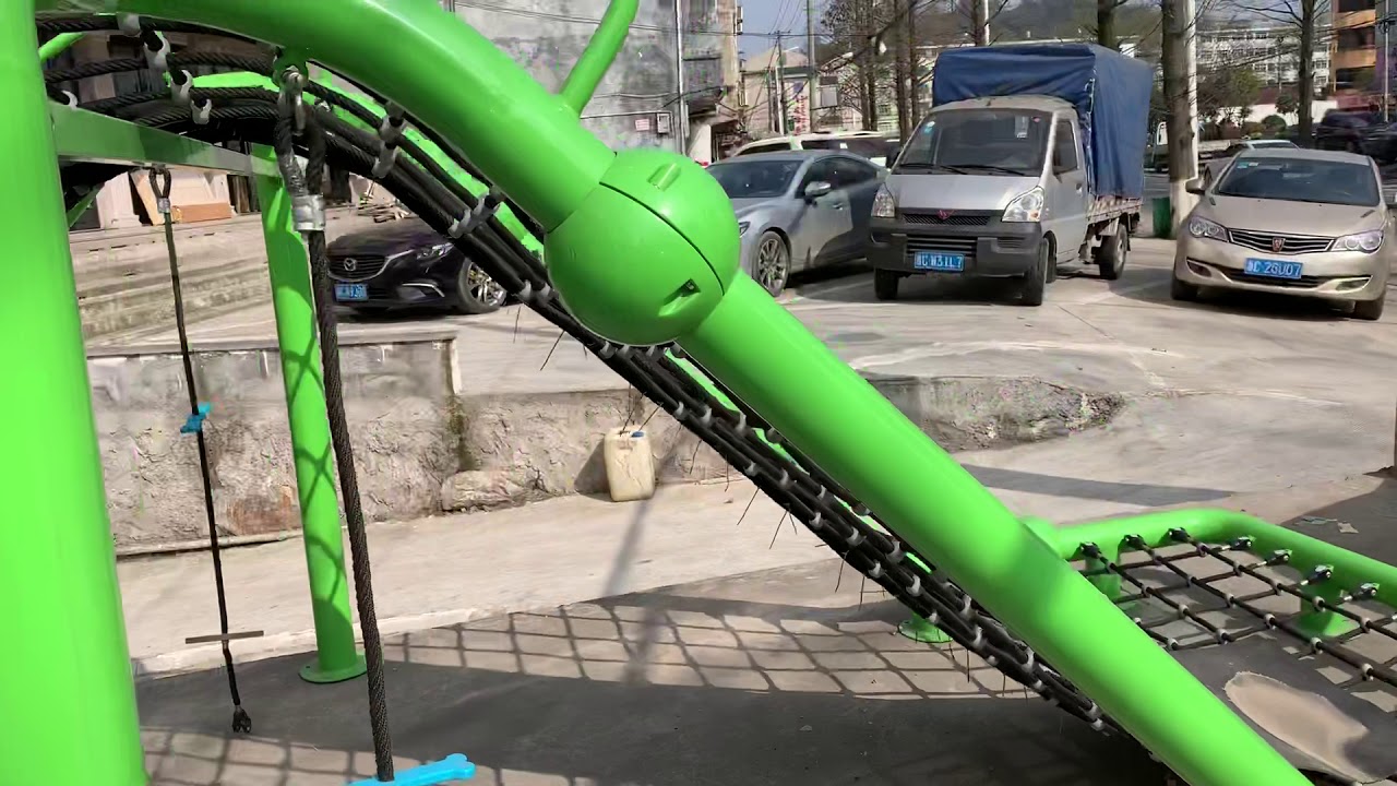 How to make safety net climbing structure - YouTube