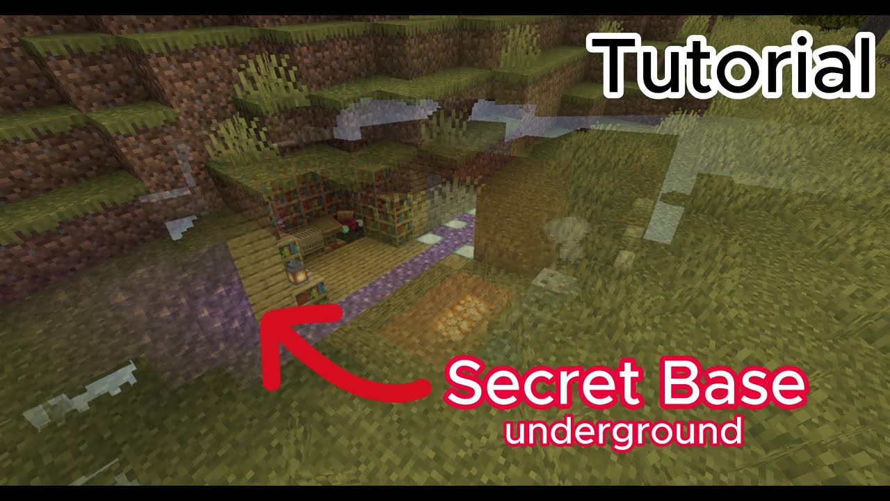 Simple secret base (Minecraft Tutorial) - YouTube