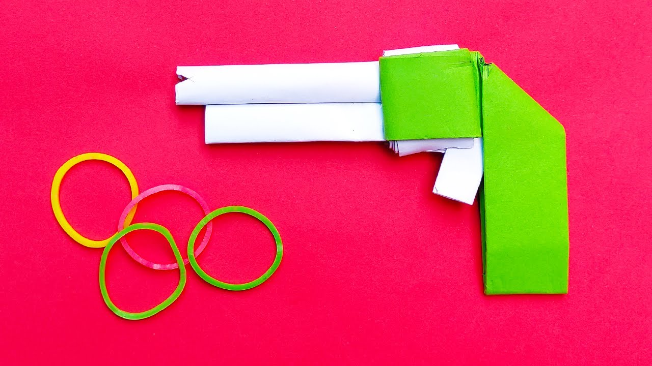 Paper gun origami that shoots | Paper gun origami step by step | Paper ...