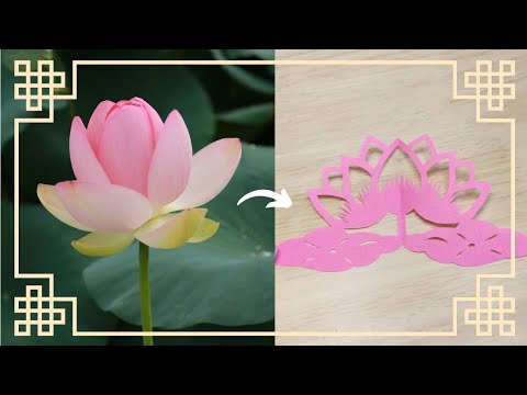 Chinese Lotus Flower Paper Cutting For Beginners - YouTube