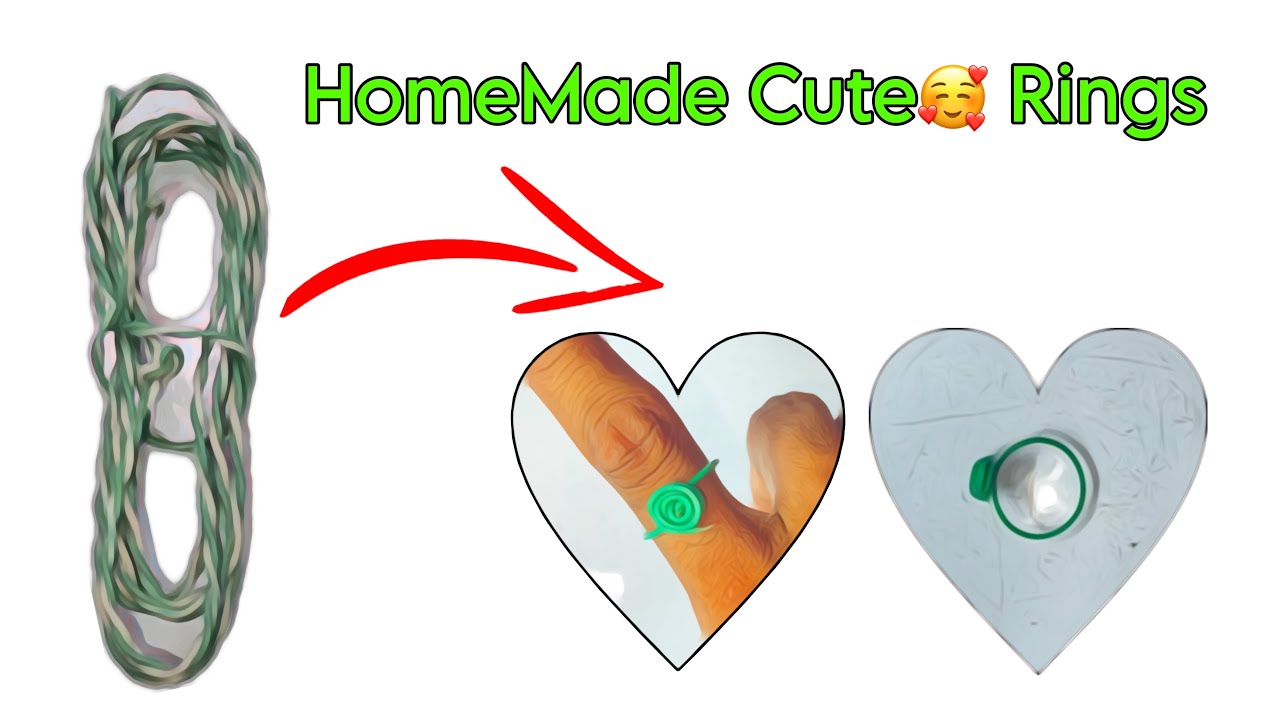 How to make cute ring🥰/diy homemade ring/ring making for girls/#ring ...