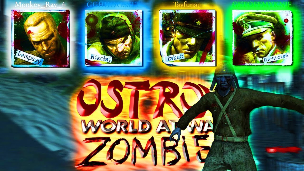 4 PLAYERS | Call of Duty World at War Custom Zombie Map | Ostrov #13 ...