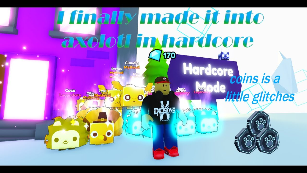 so i Finally Made in axolotl in Hardcore mode in Pet Simulator x - YouTube