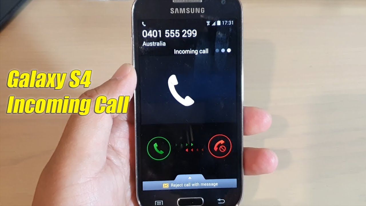 Galaxy S4 Incoming Call With "Over the Horizon" Ringtone - YouTube