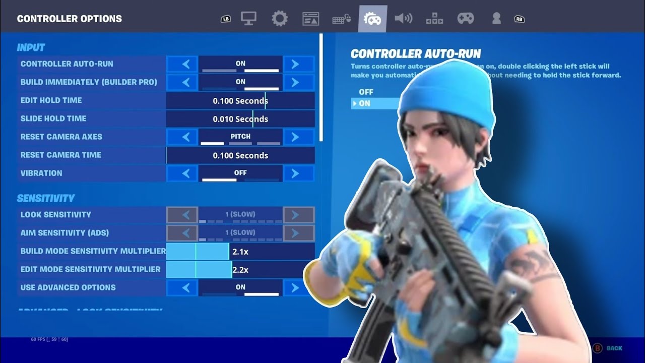 Infinite Zone Wars + Best Linear AIMBOT Controller Settings (4K 120 FPS ...