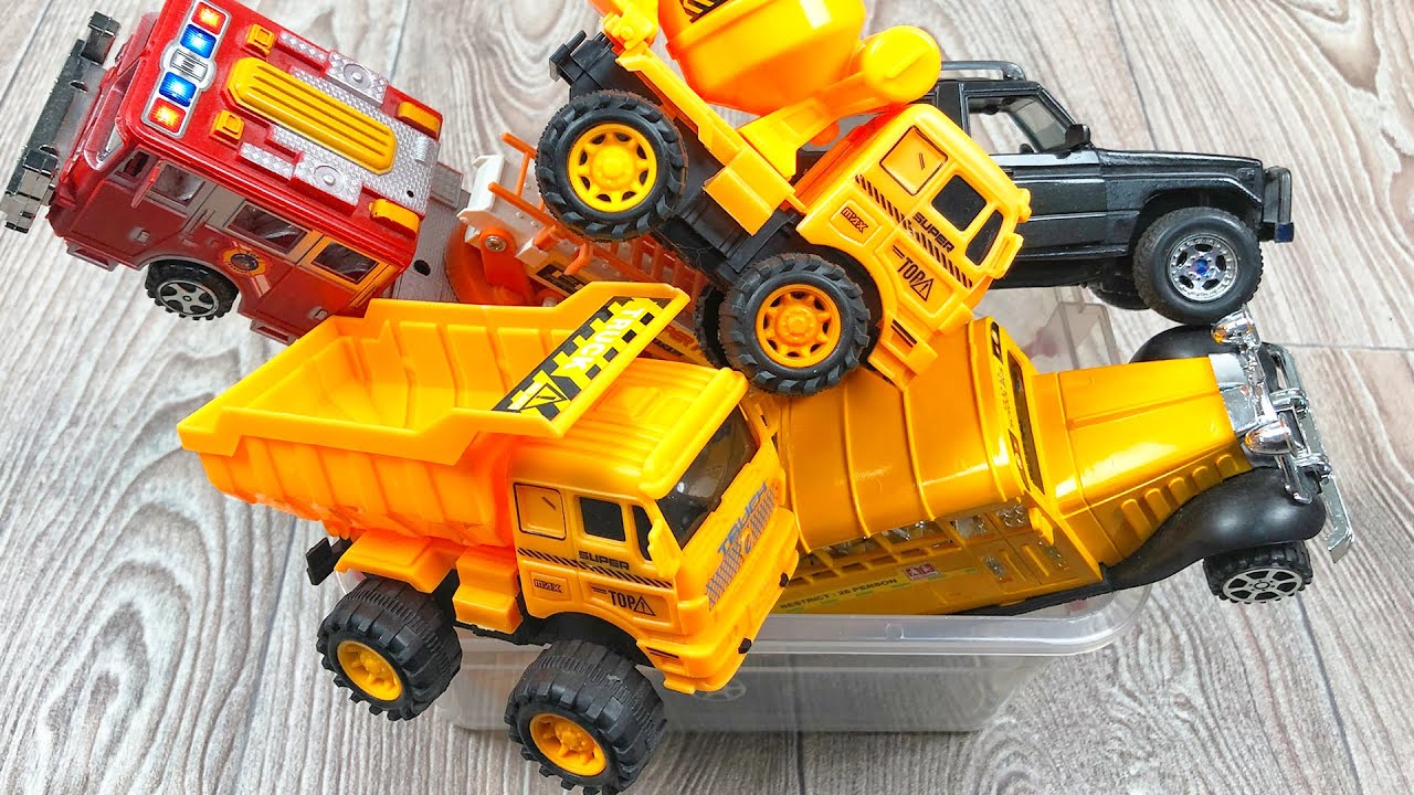 Box Full of Cars. Various cars in box 4k video - YouTube