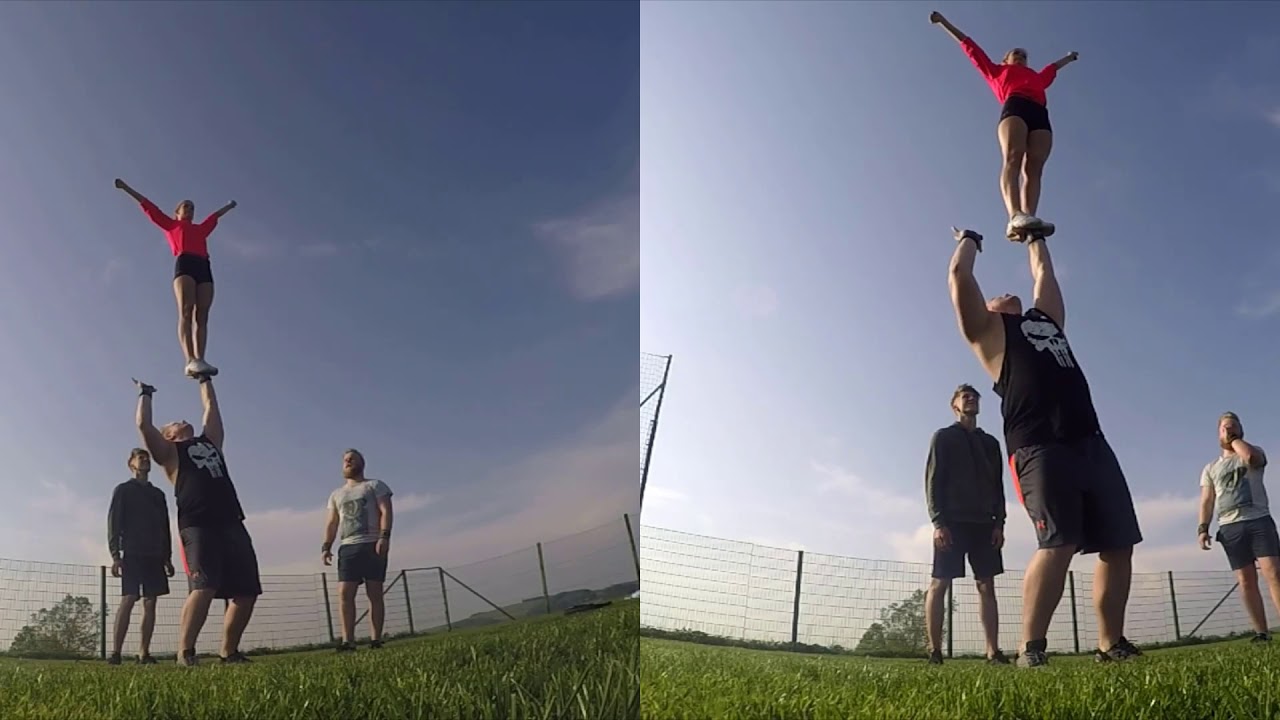 Cheerleaders - Sparta cheer elite - Partner Stunts - YouTube