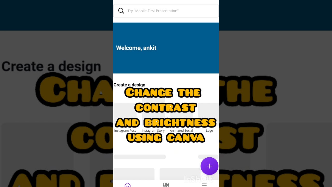 In canva easily change the colour brightness contrast and saturation # ...