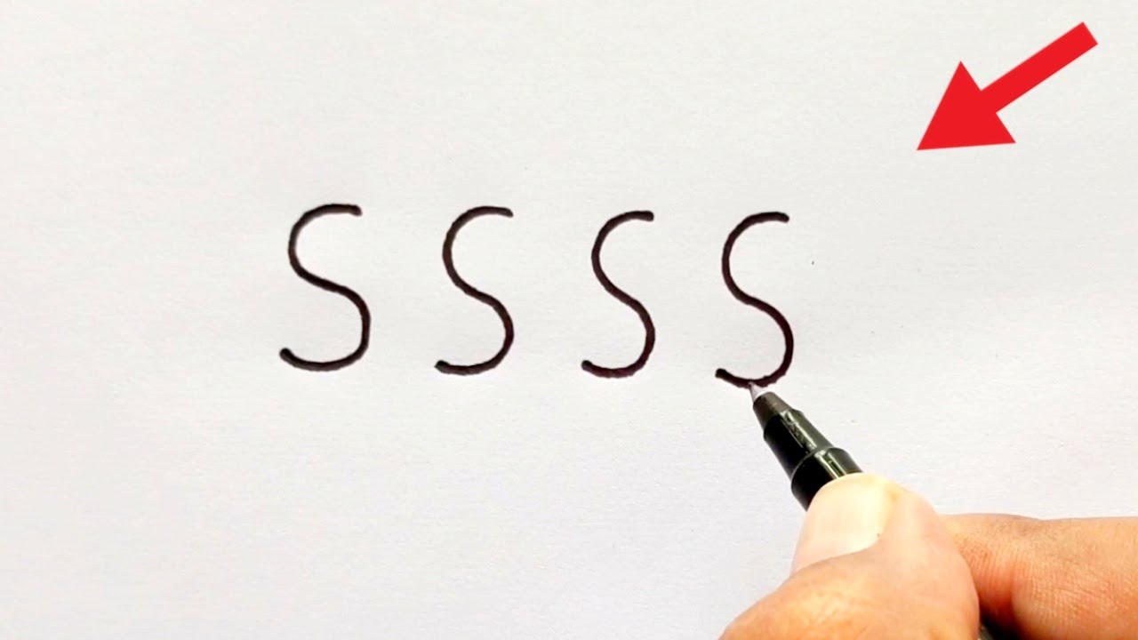 How to Draw Stylish Letter S | Easy Letter S Drawing - YouTube