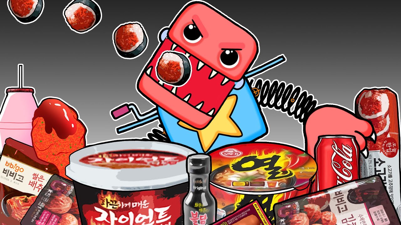 Convenience Store RED FOOD MUKBANG - Boxy boo | Poppy Playtime ...
