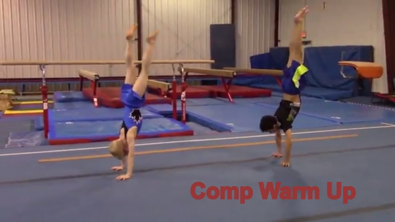 My Team's Gymnastics Competition Warm up - YouTube
