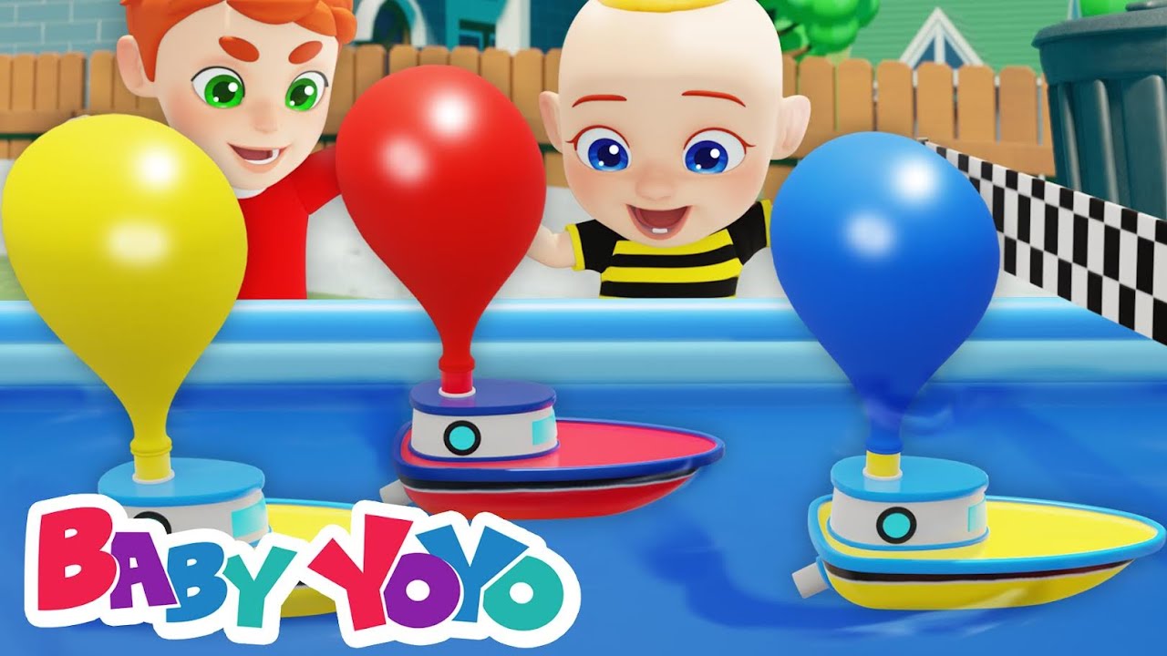 Balloon Boat Race Song, Nursery Rhyme and Cartoon Video for Kids - YouTube