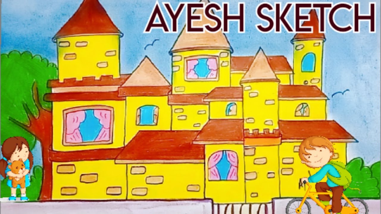 How to draw a big house🏡🏠 - YouTube