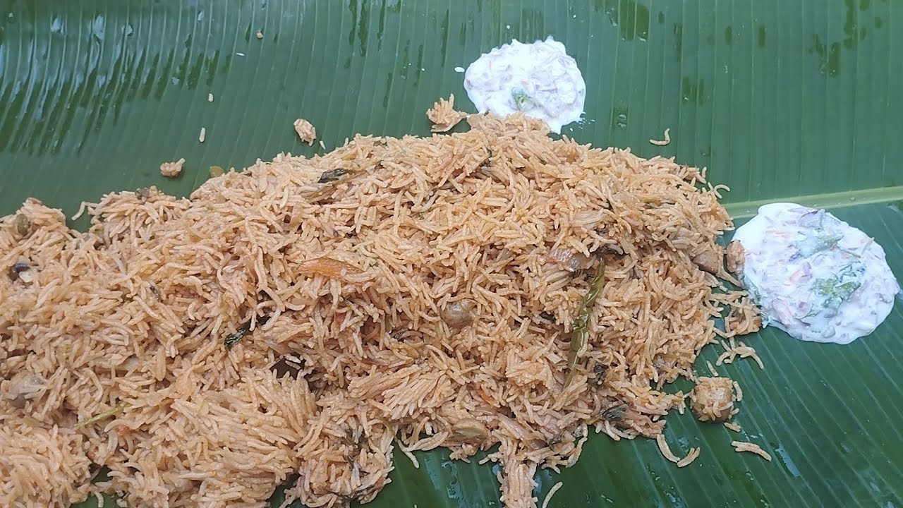 mushroom biryani (adupu style) - YouTube