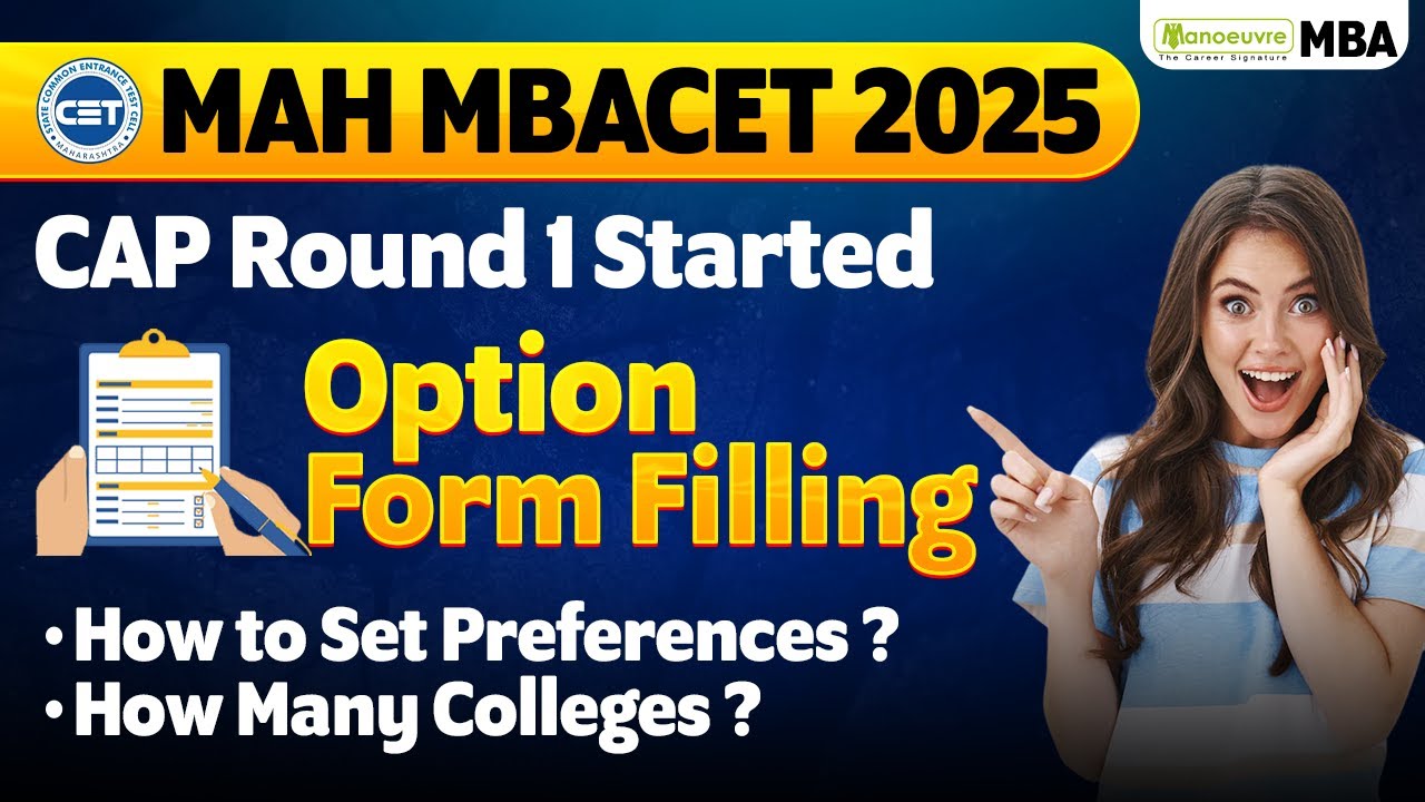 MAH MBACET 2025: Cap Round 1 Option Form Filling Started | How to Fill ...