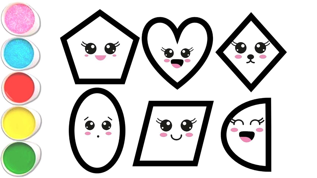 2D shapes drawing for kids | shapes drawing for kids - YouTube