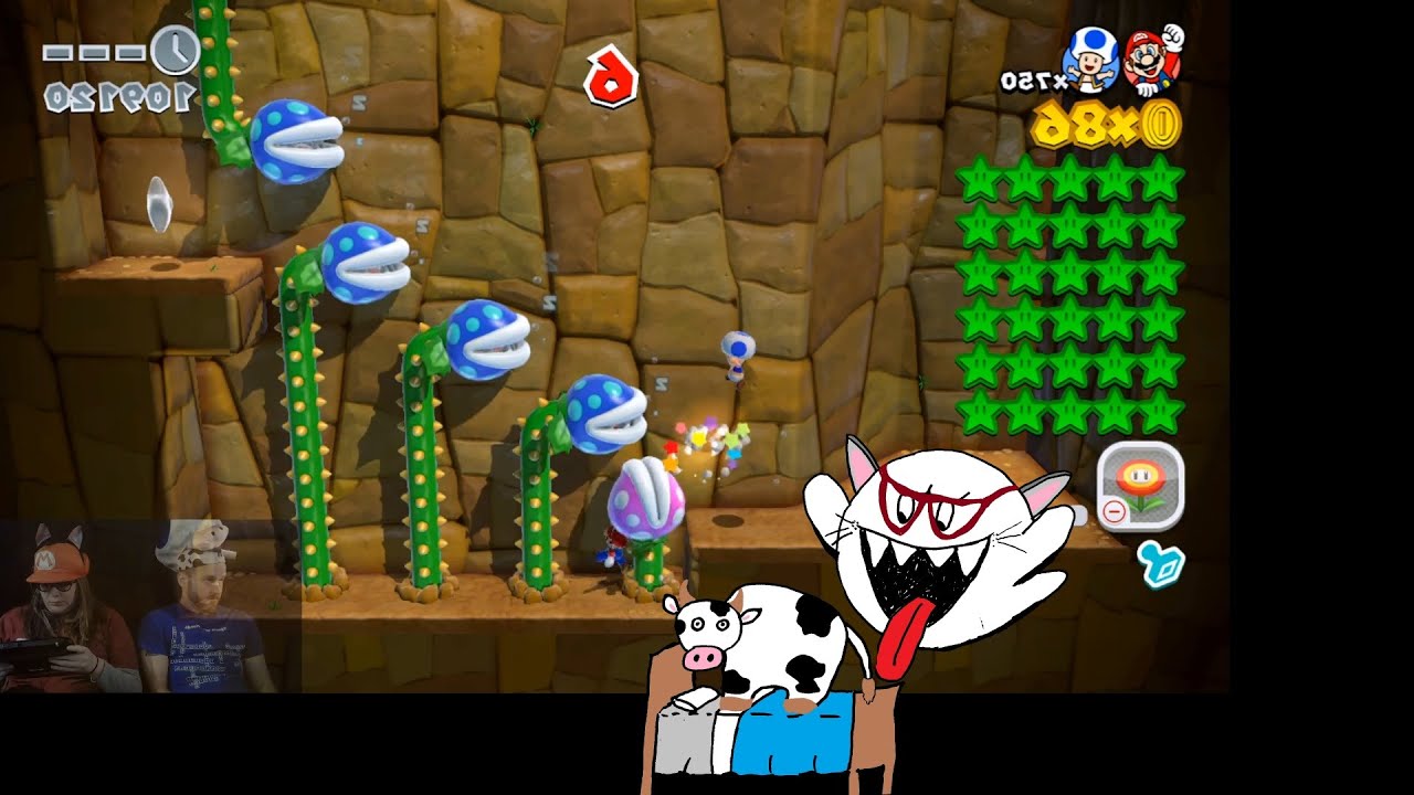 World Crown Toad and Melee Boo Cat and Bedroom Cow Super Mario 3D World ...