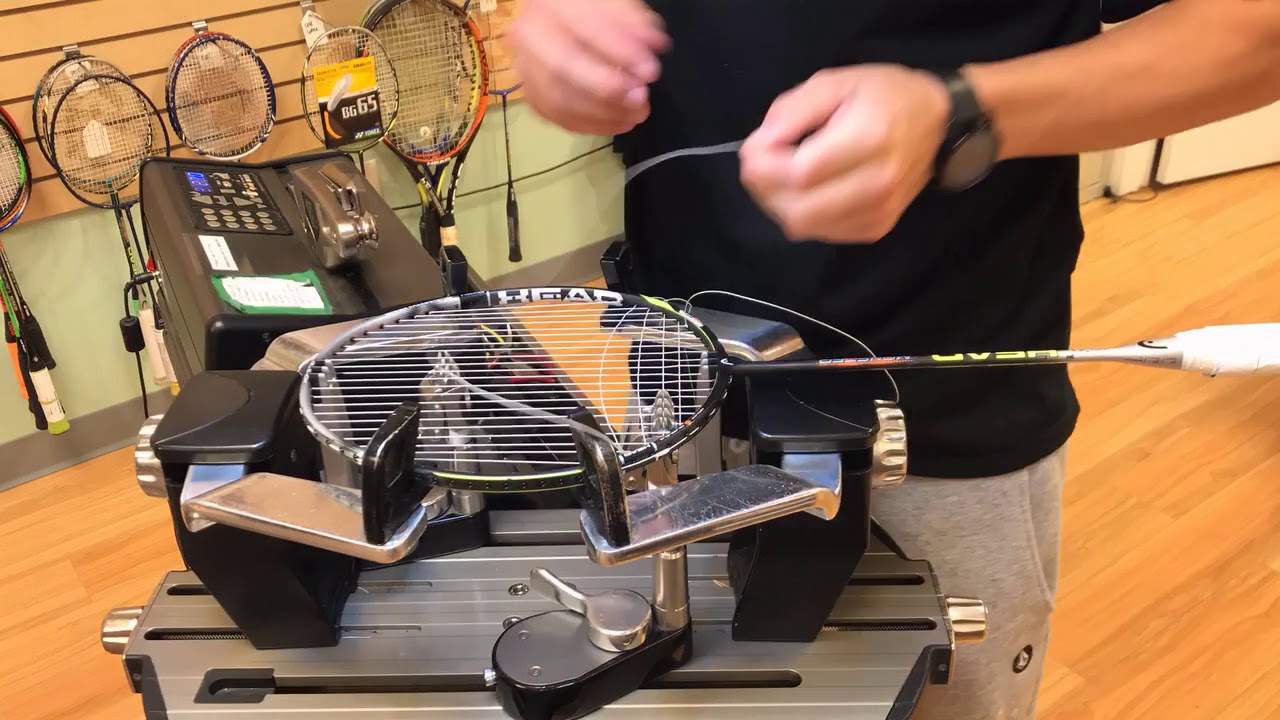How to String a Head Monster Badminton Racquet (Stephen Kamphuis) - YouTube