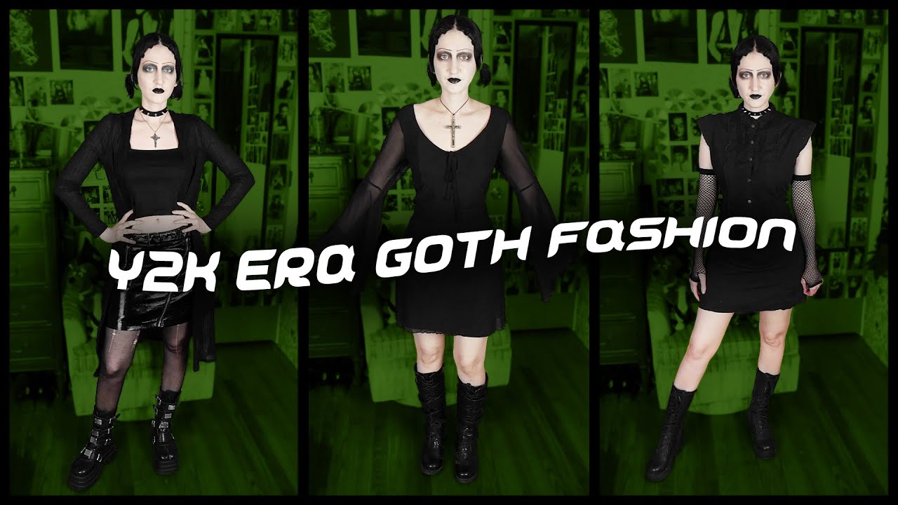 Recreating Goth Pinterest Outfits | Vintage Goth Fashion - YouTube