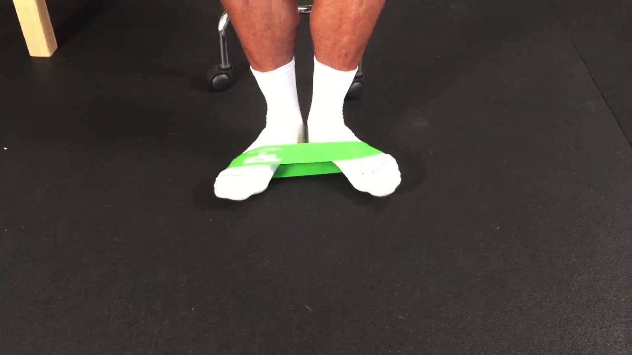 Seated Bilateral Ankle Eversion with Mini Band - YouTube