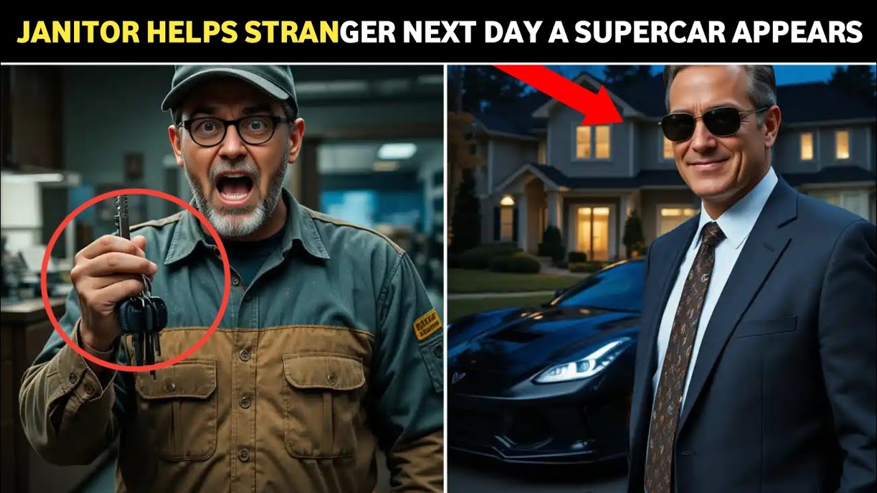 Janitor Helps Stranger with Flat Tire… The Next Day, A Supercar Shows ...